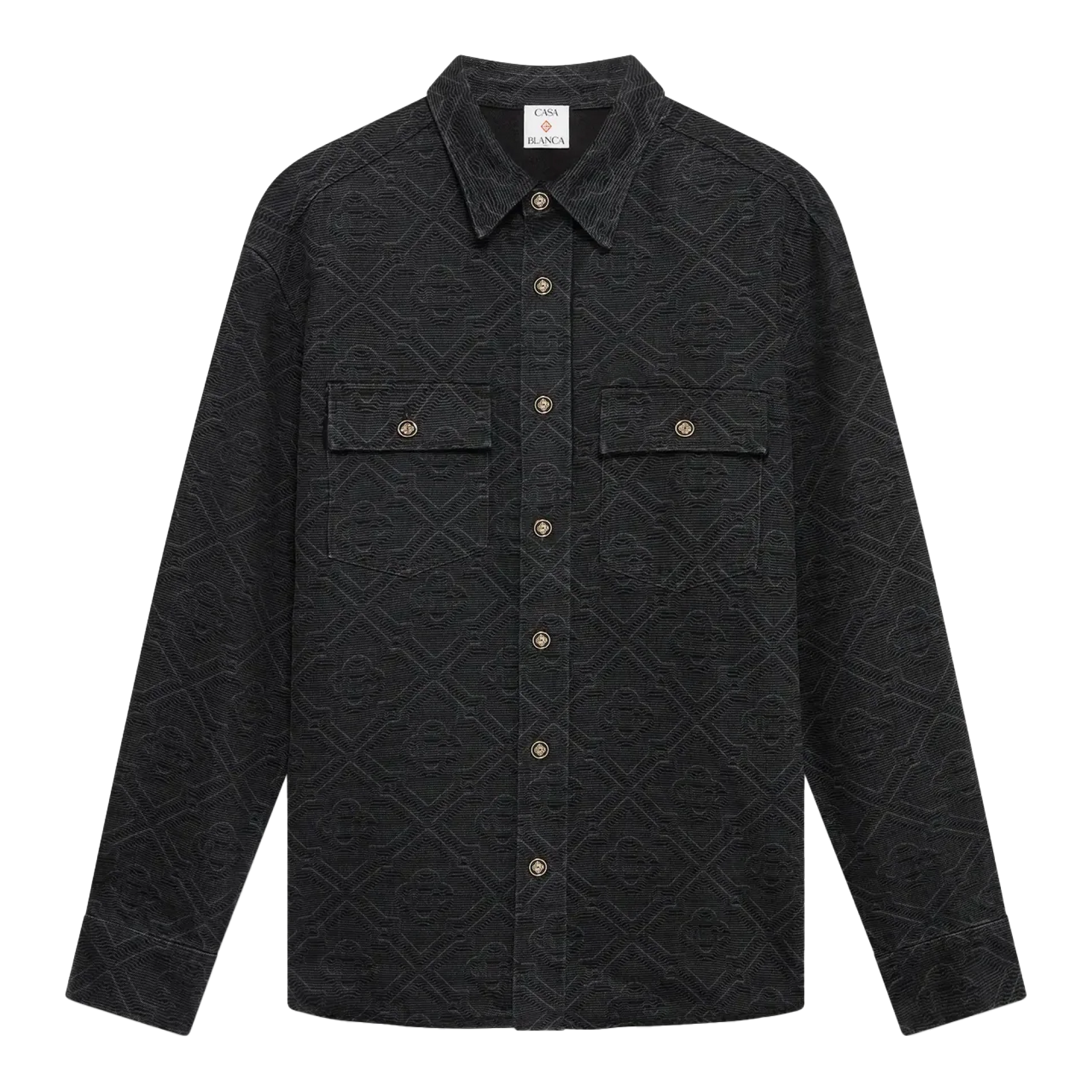 Casablanca Black Laser Long Sleeve Denim Shirt — True to Sole