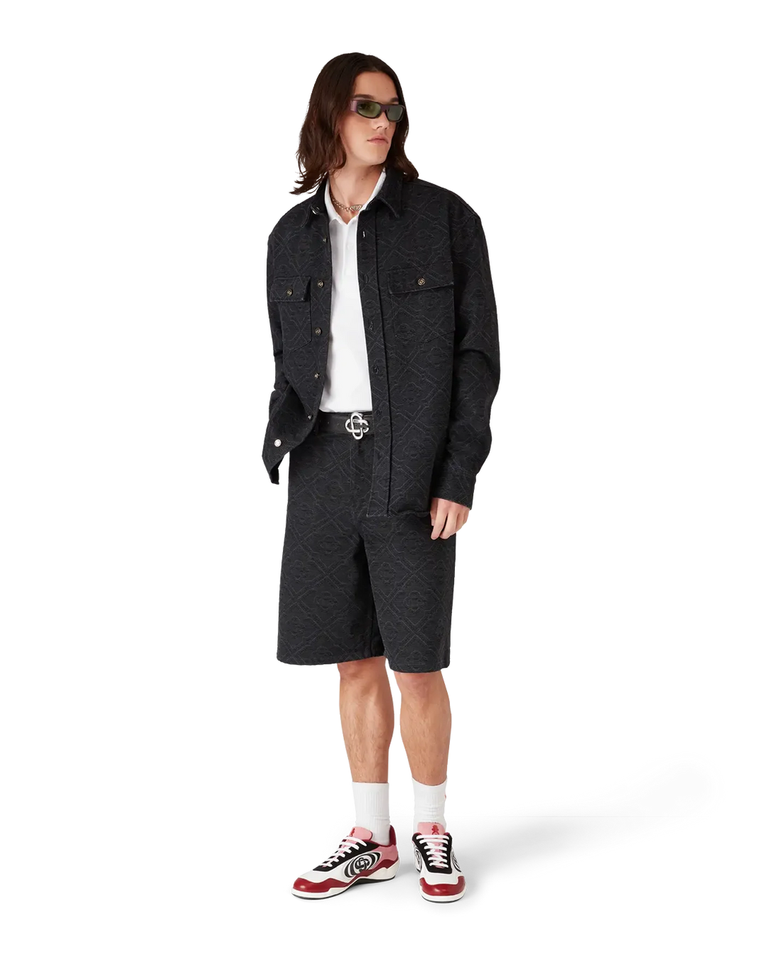 Casablanca Black Laser Long Sleeve Denim Shirt — True to Sole