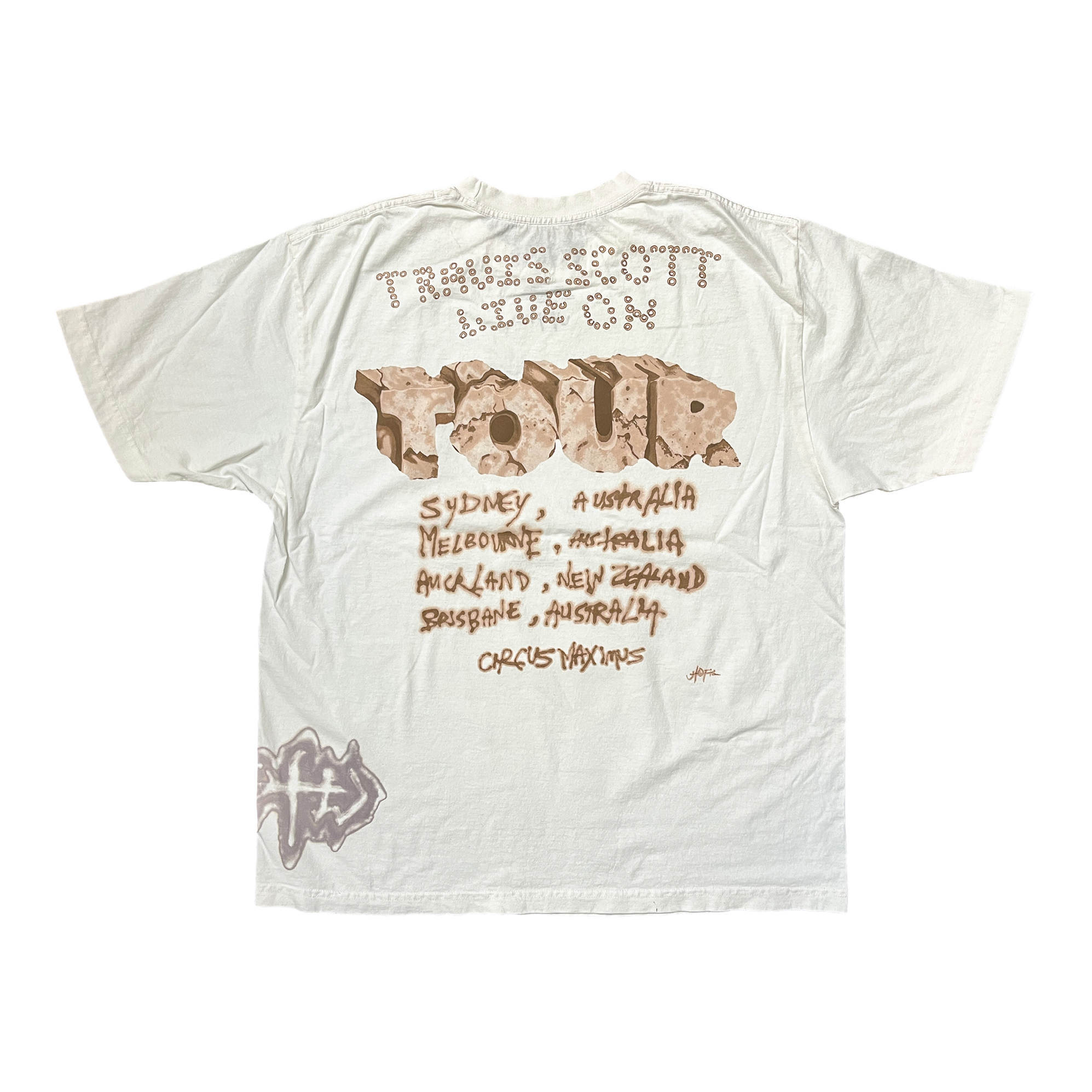 Travis Scott Utopia Aussie Tour Skitzo Circus Maximus Tee White - True ...