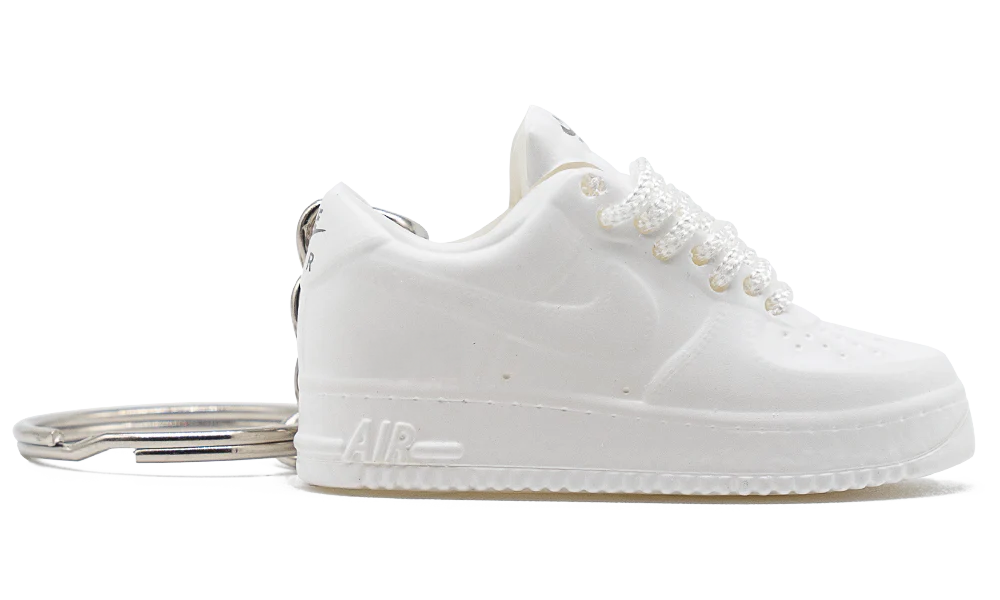Nike Air Force 1 Low Triple White Keychain - True to Sole